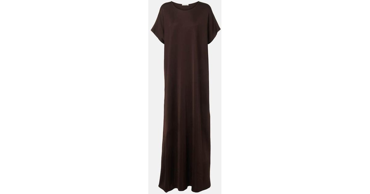 The Row Kaori Maxi Dress in Brown | Lyst UK