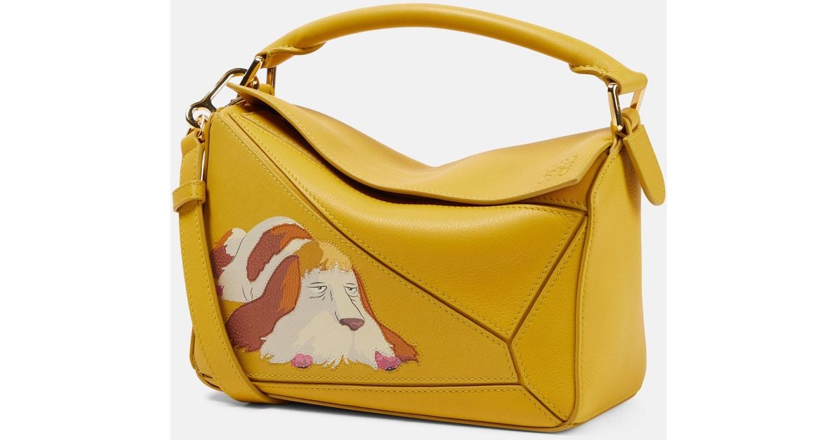 Loewe X Howl's Moving Castle Heen Puzzle Small Leather Shoulder Bag in ...