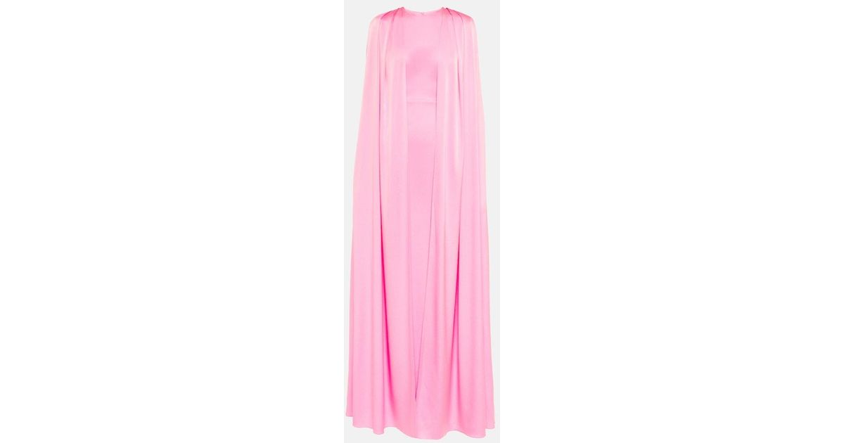 Alex Perry Bentley Satin Crepe Gown in Pink | Lyst