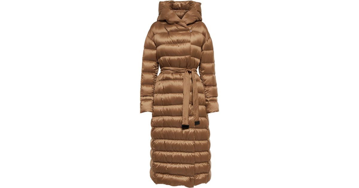 Max Mara Seif Puffer Coat in Brown | Lyst