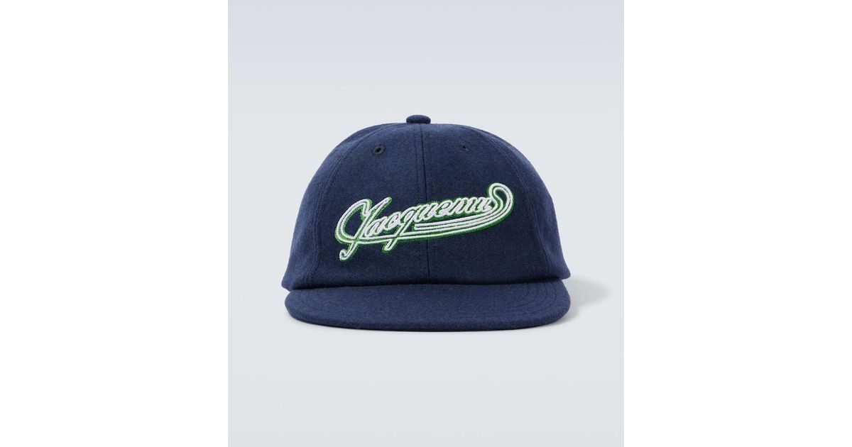 Jacquemus Wool-Blend Baseball Cap in Blue for Men | Lyst
