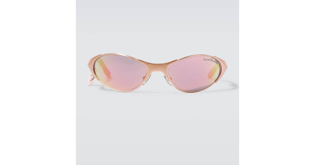 Acne Studios Oval Sunglasses in Pink for Men | Lyst UK