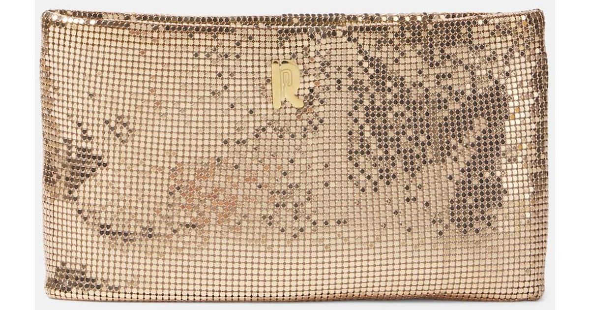 Rabanne Metal Clutch in Metallic | Lyst