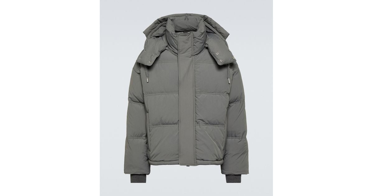 Ami Paris Puffer Down Jacket in Grey for Men | Lyst UK