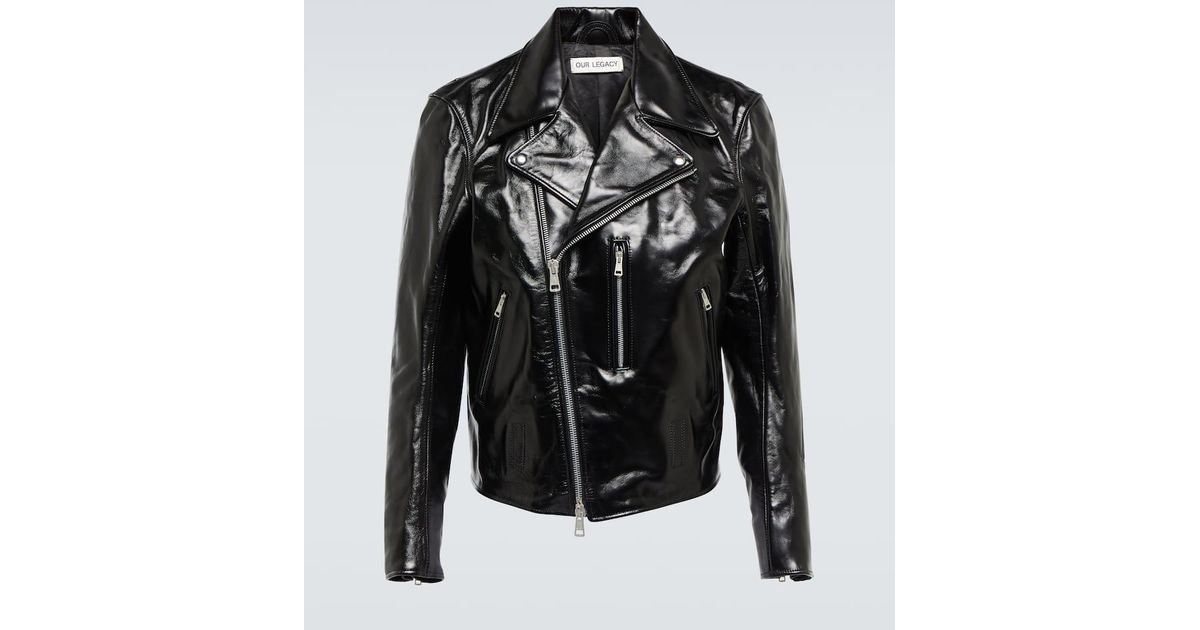 Our Legacy Hellraiser Leather Jacket in Black for Men | Lyst UK
