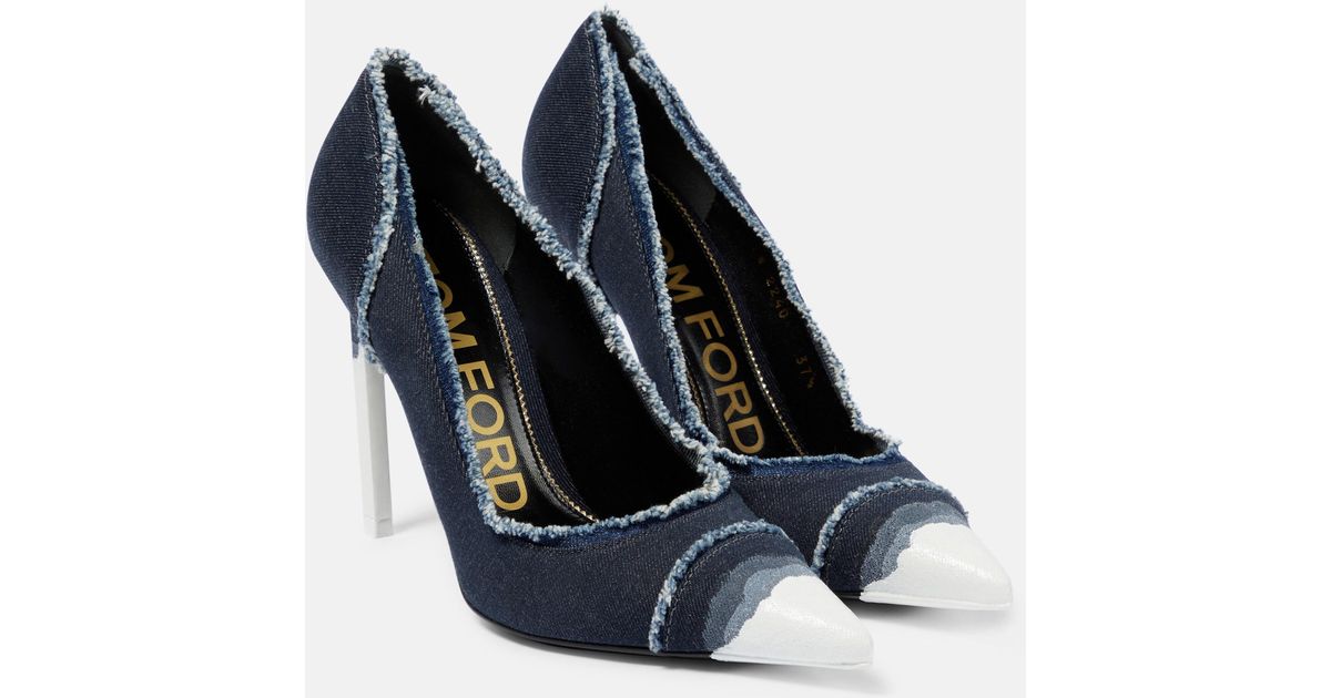 Tom Ford Denim Pumps in Blue | Lyst