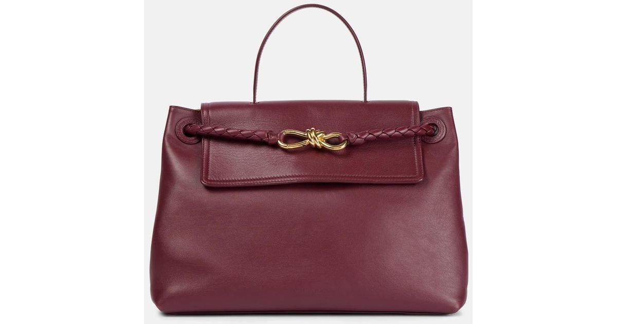 Bottega Veneta Ciao Ciao Medium Leather Tote Bag in Red | Lyst