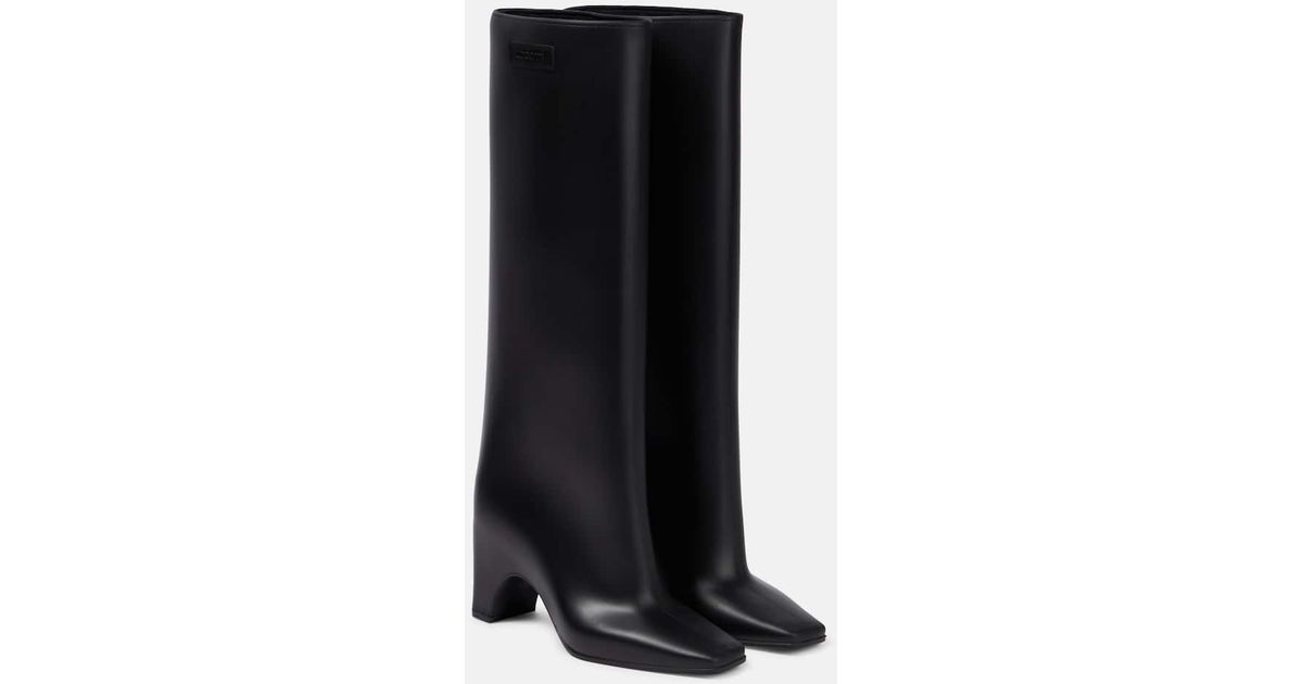 Coperni Rubber Bridge Knee-High Boots in Black | Lyst