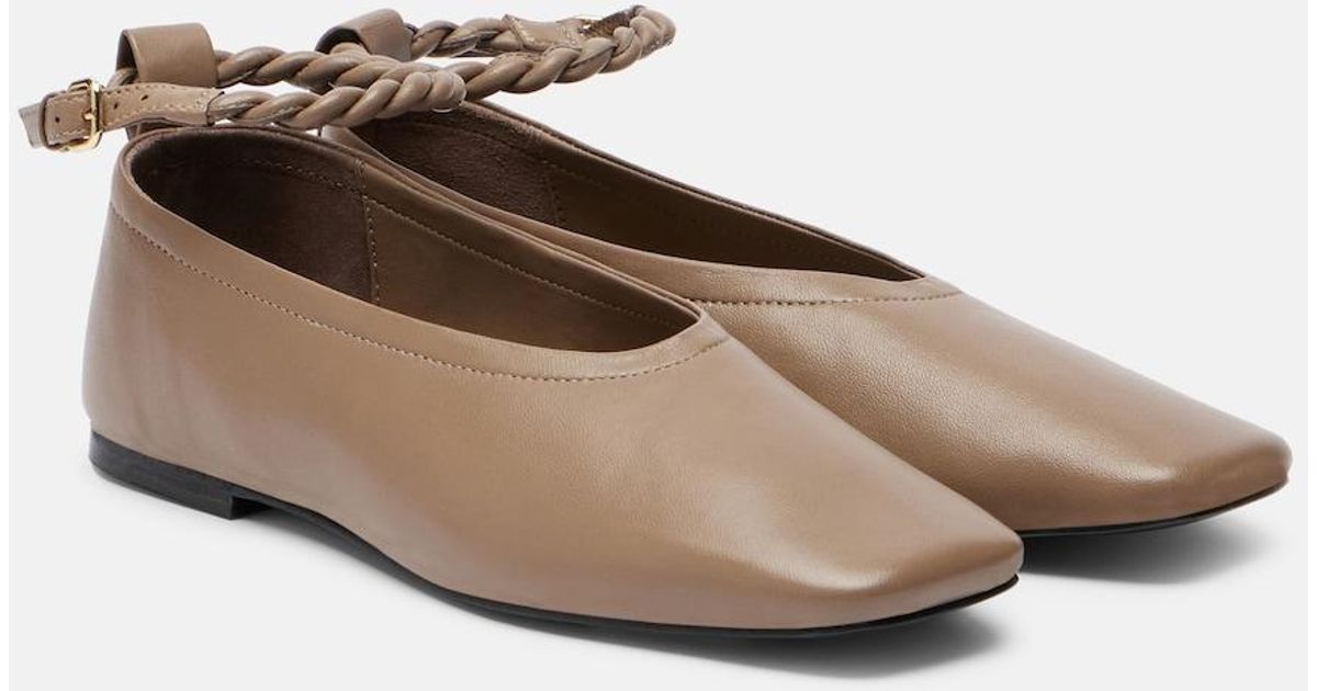 A.Emery Steele Leather Ballet Flats in Brown | Lyst