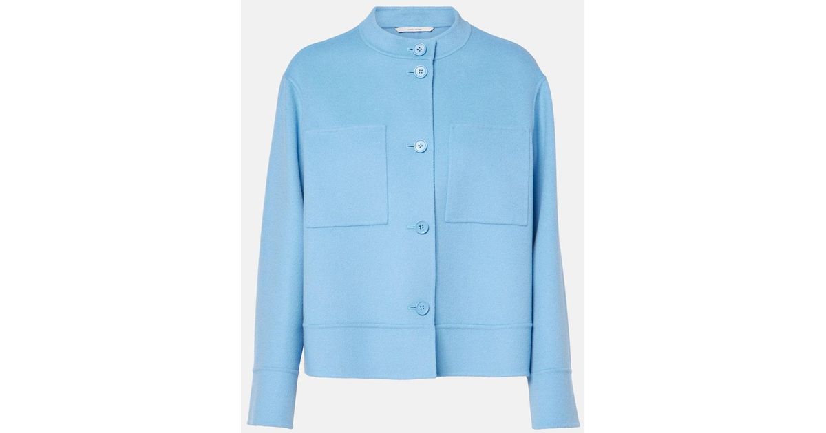Max Mara Susanna Wool Jacket in Blue | Lyst