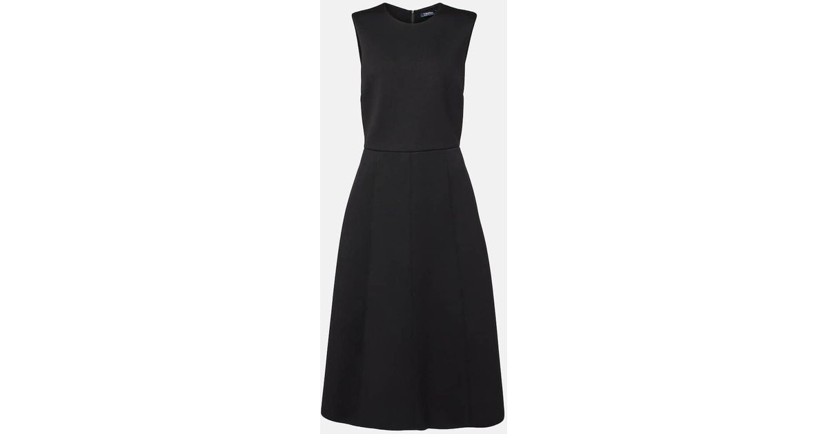 Max Mara Zigote Jersey Midi Dress in Black | Lyst