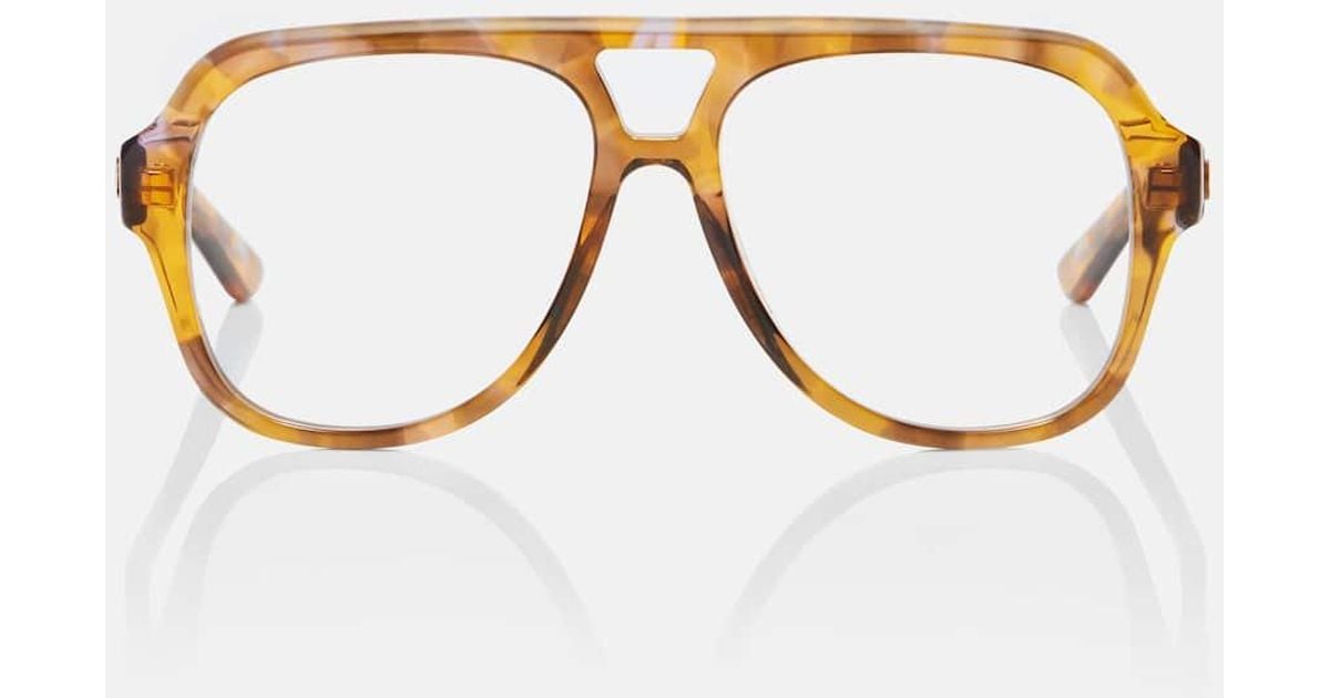 Chloé Optical Native Oversized Aviator Glasses in Brown | Lyst