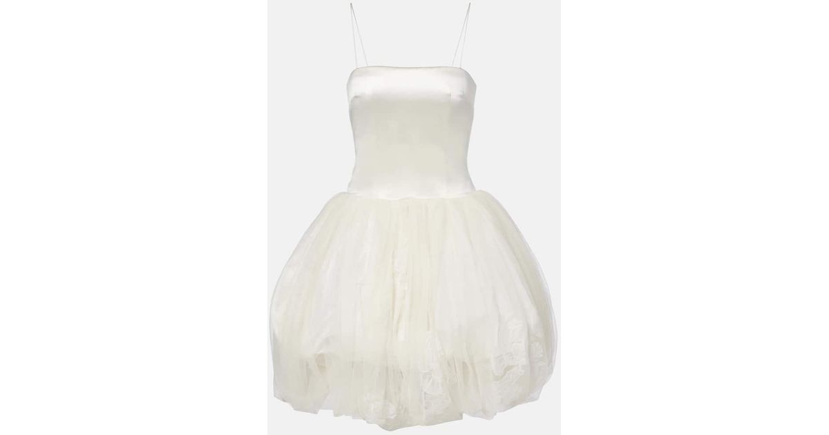Danielle Frankel Bridal Sadie Wool And Silk Corset Dress in White | Lyst UK