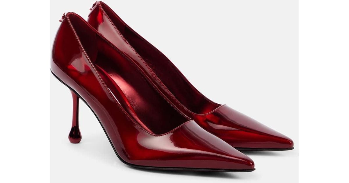 Jimmy Choo Ixia 80 Mirrored Leather Pumps | Lyst