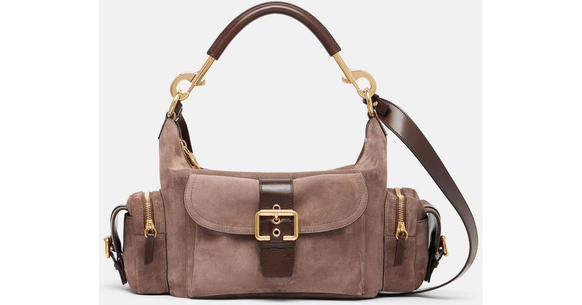 Chloé Suede Camera Bag in Brown | Lyst UK