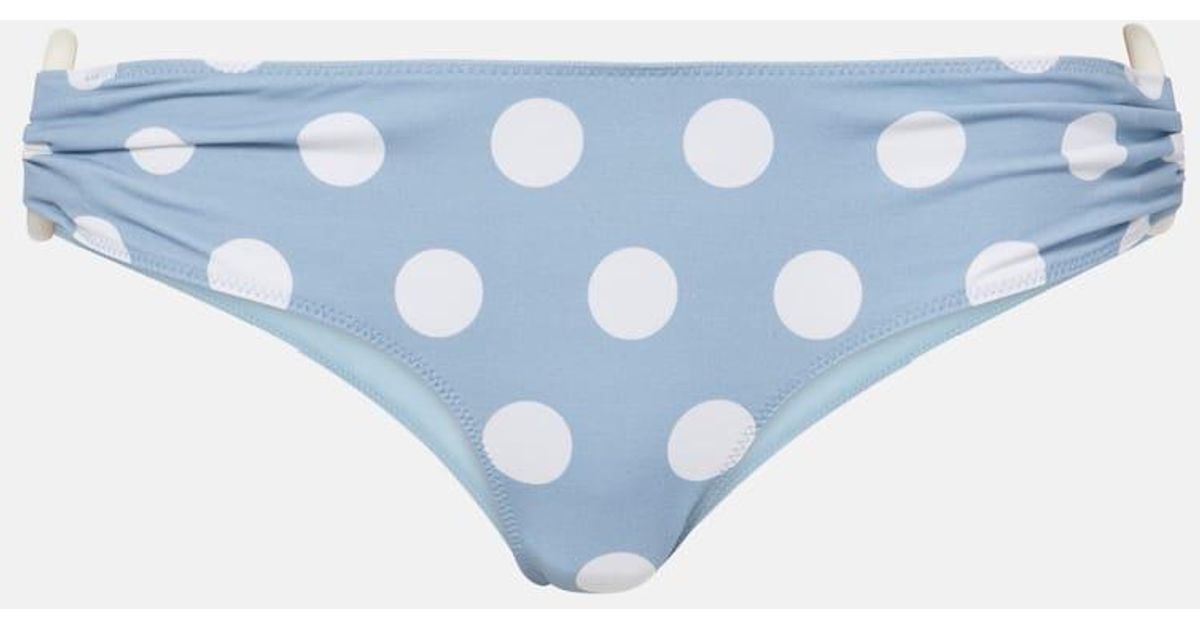 Marysia Swim Coronada Polka-Dot Bikini Bottoms in Blue | Lyst