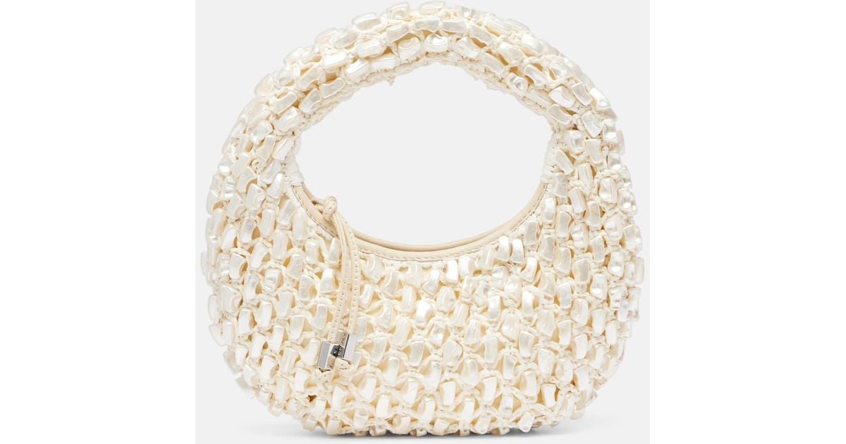 STAUD Reef Crochet Embellished Shoulder Bag in Metallic | Lyst