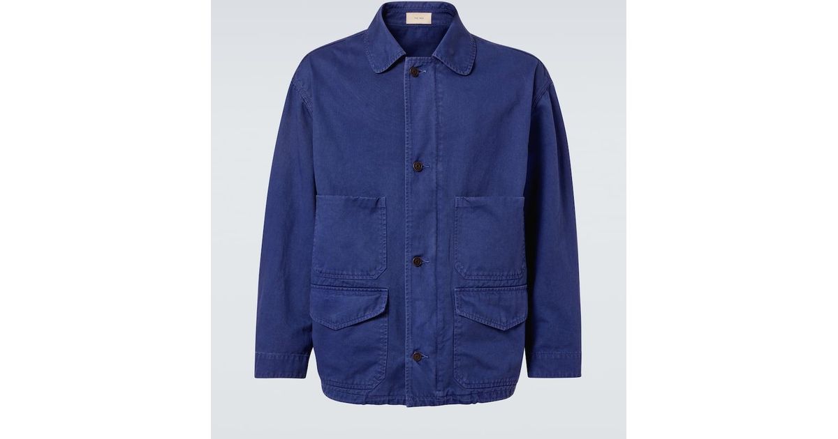 The Row Josha Cotton Twill Field Jacket in Blue for Men | Lyst