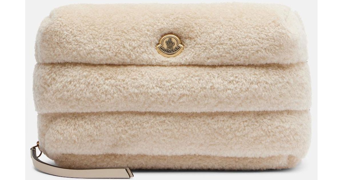 Moncler Caradoc Teddy Toiletry Bag in Natural | Lyst