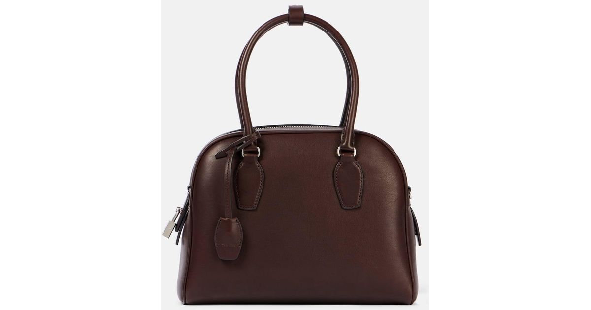 The Row India 12.00 Leather Tote Bag in Brown | Lyst