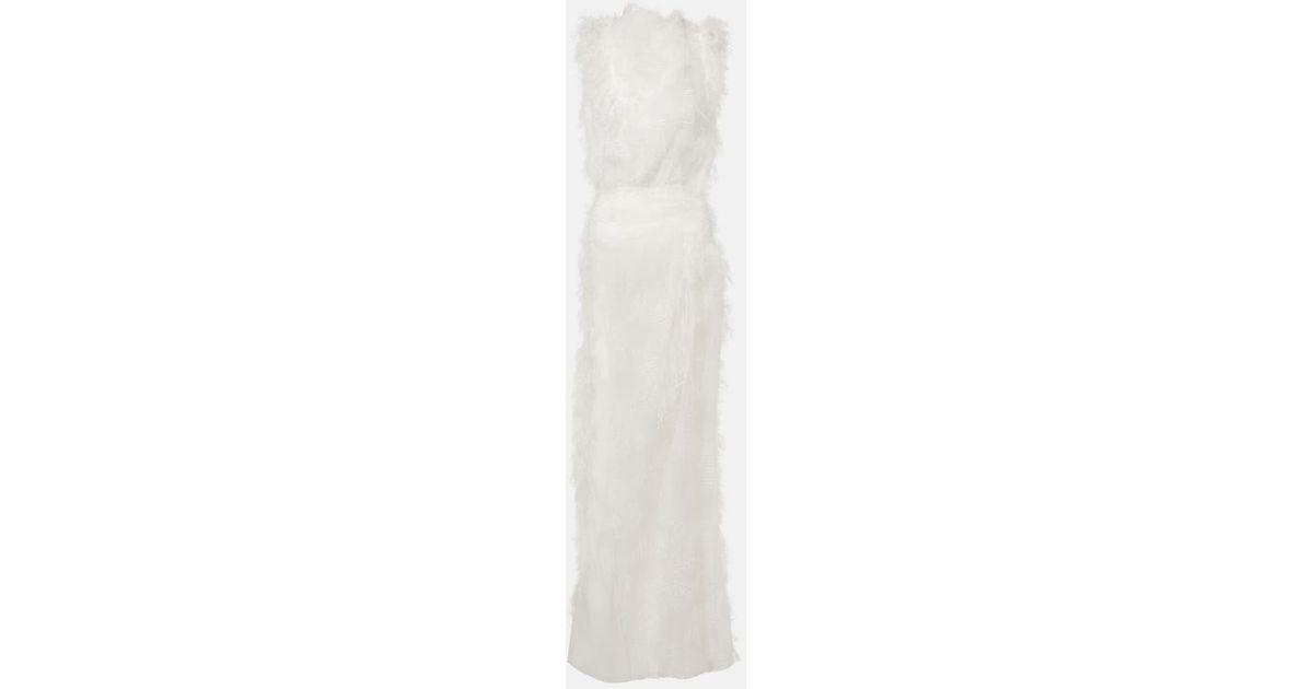 Maticevski Alabaster Silk-Blend Gown in White | Lyst