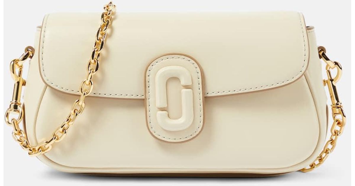 Marc Jacobs The Clover Leather Shoulder Bag in Natural | Lyst UK