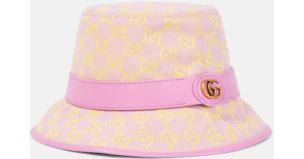 Gucci Hat With Monogram, in Pink | Lyst UK