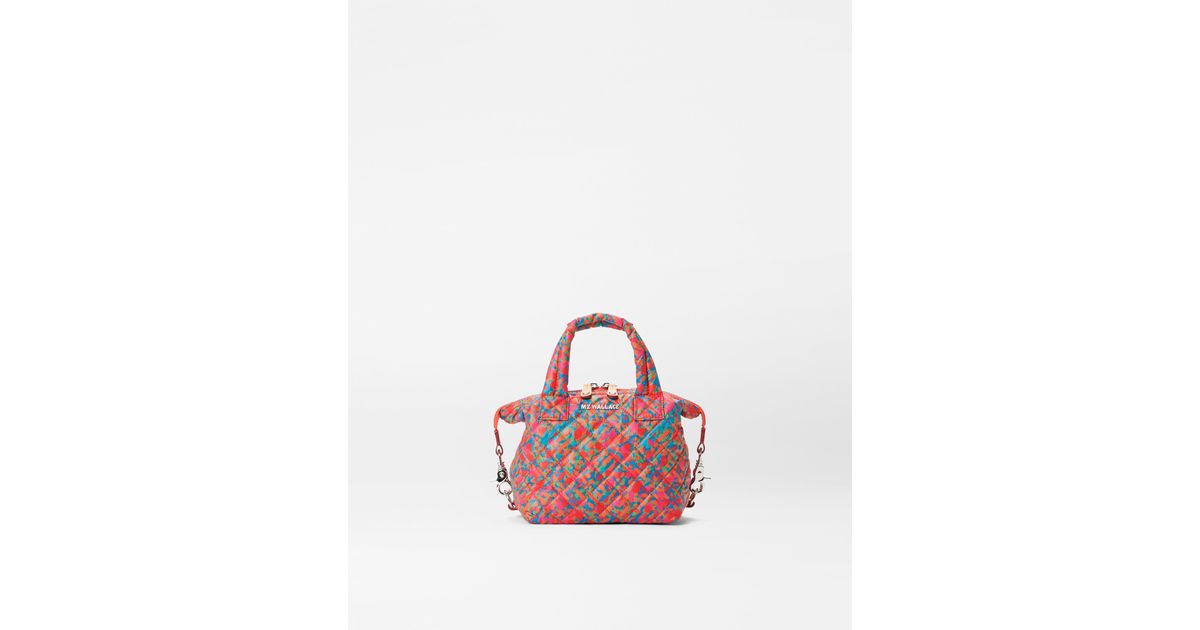 MZ Wallace Poppy Print Micro Sutton in Pink | Lyst