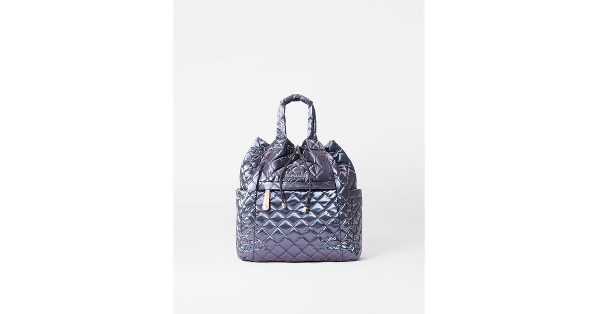 MZ Wallace Gemstone Iridescent Small Metro Convertible Backpack in Blue ...