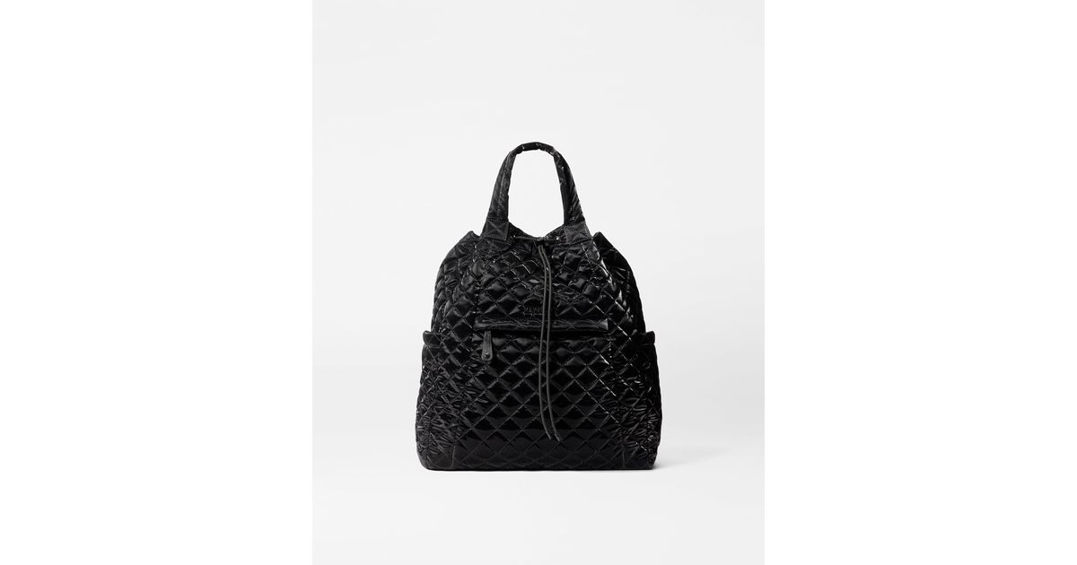 MZ Wallace Black Liquid Metro Convertible Backpack | Lyst