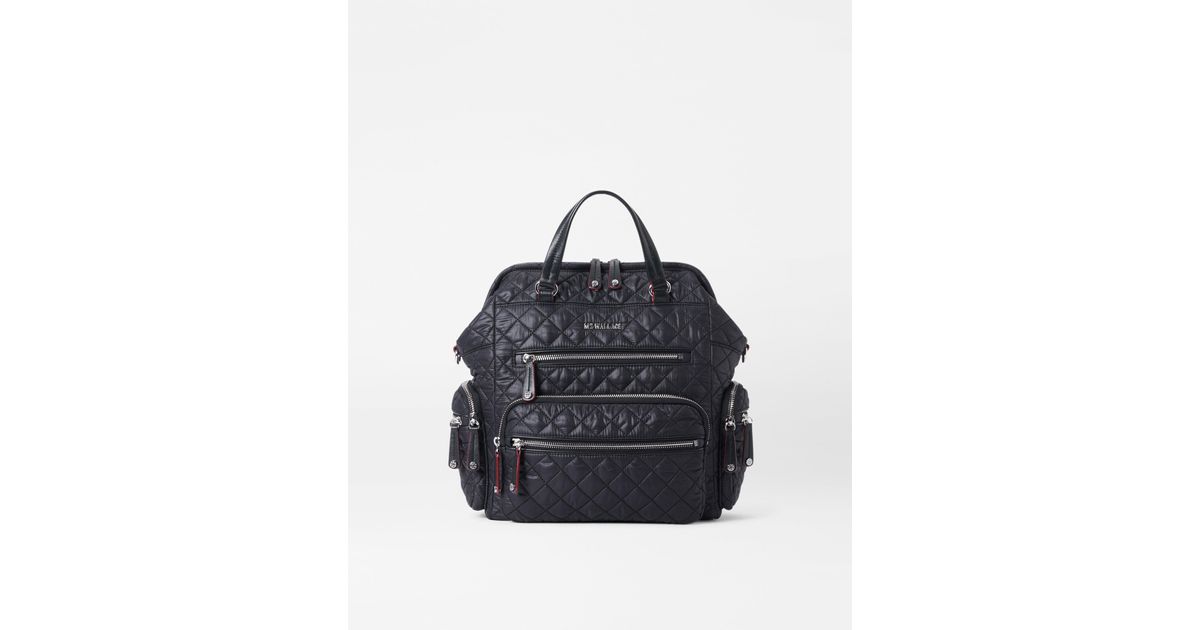 MZ Wallace Black Crosby Frame Backpack Ii in Blue | Lyst