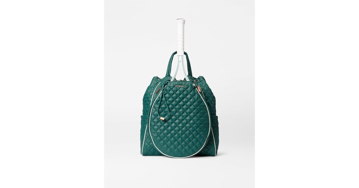 MZ Wallace Emerald/ecru Doubles Tennis Convertible Backpack in Green | Lyst