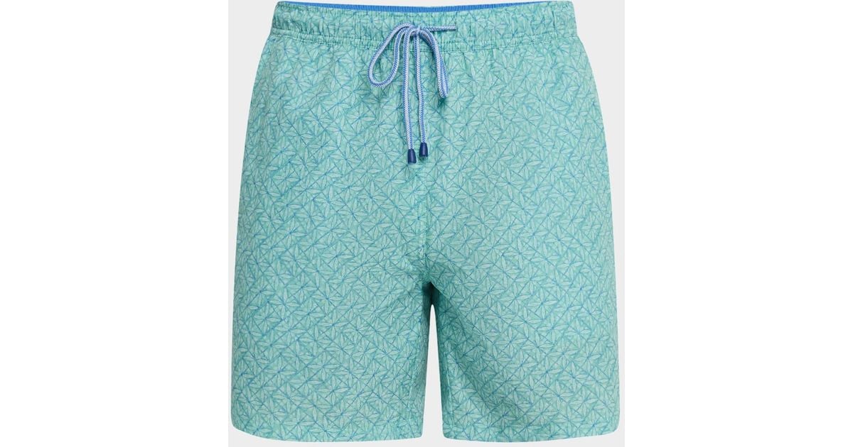 Peter Millar Ivy Floral Swim Trunks in Blue for Men | Lyst