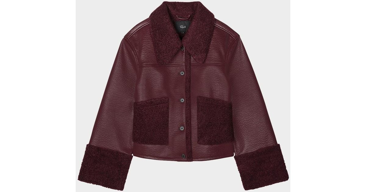 Rails Dria Faux Leather Jacket in Red | Lyst