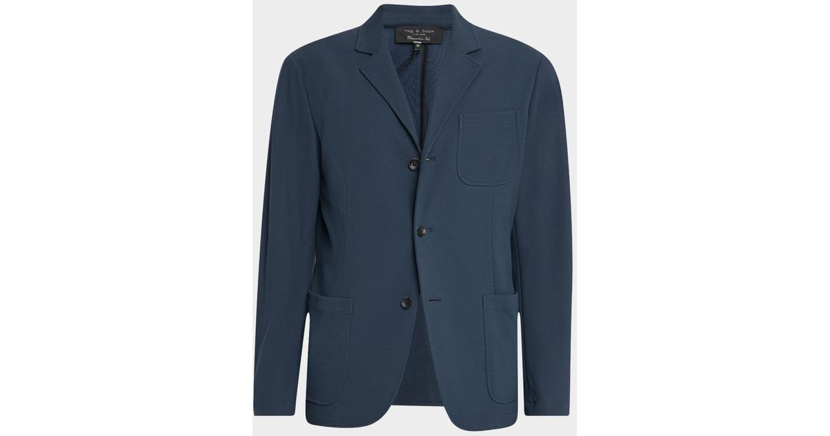Rag & Bone Achilles Knit Blazer in Blue for Men | Lyst