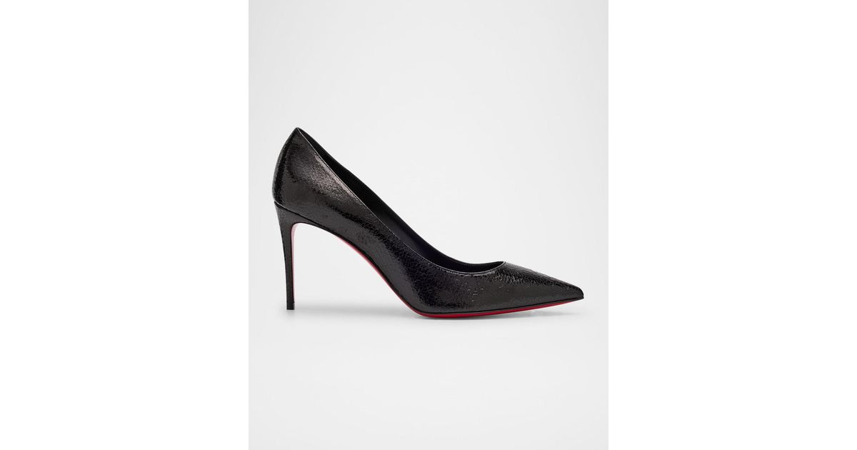 Christian Louboutin Kate Specchio Sole Leather Pumps in Black | Lyst