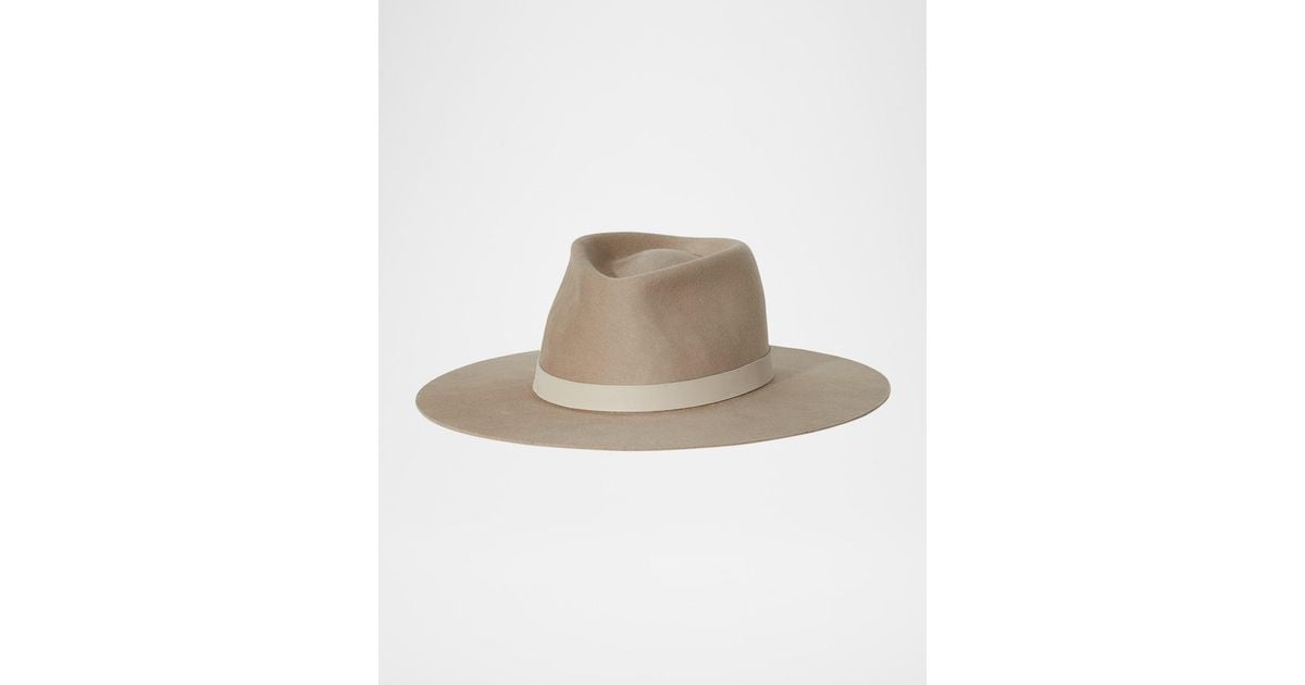 Janessa Leone Cole Merino Wool Fedora Hat in Natural | Lyst