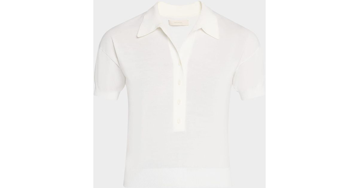 Faithfull the Brand Sable Polo Shirt in White | Lyst