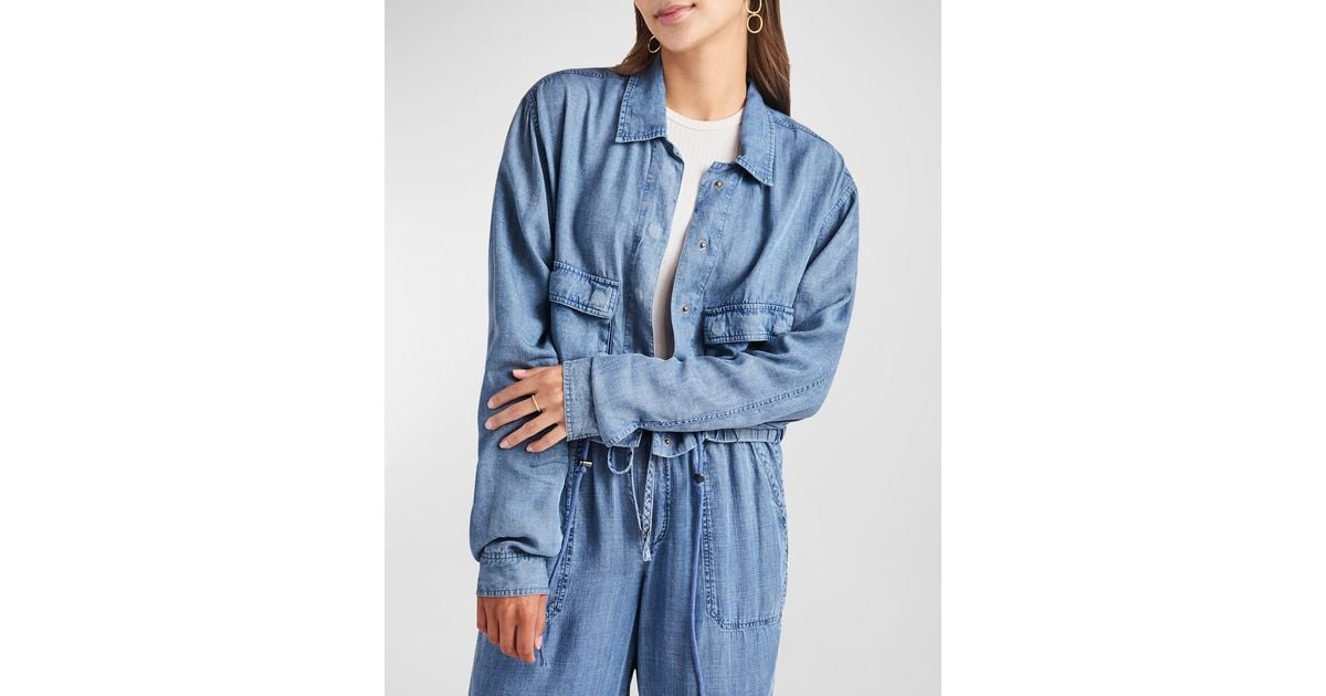 Splendid Breck Chambray Denim Jacket in Blue | Lyst