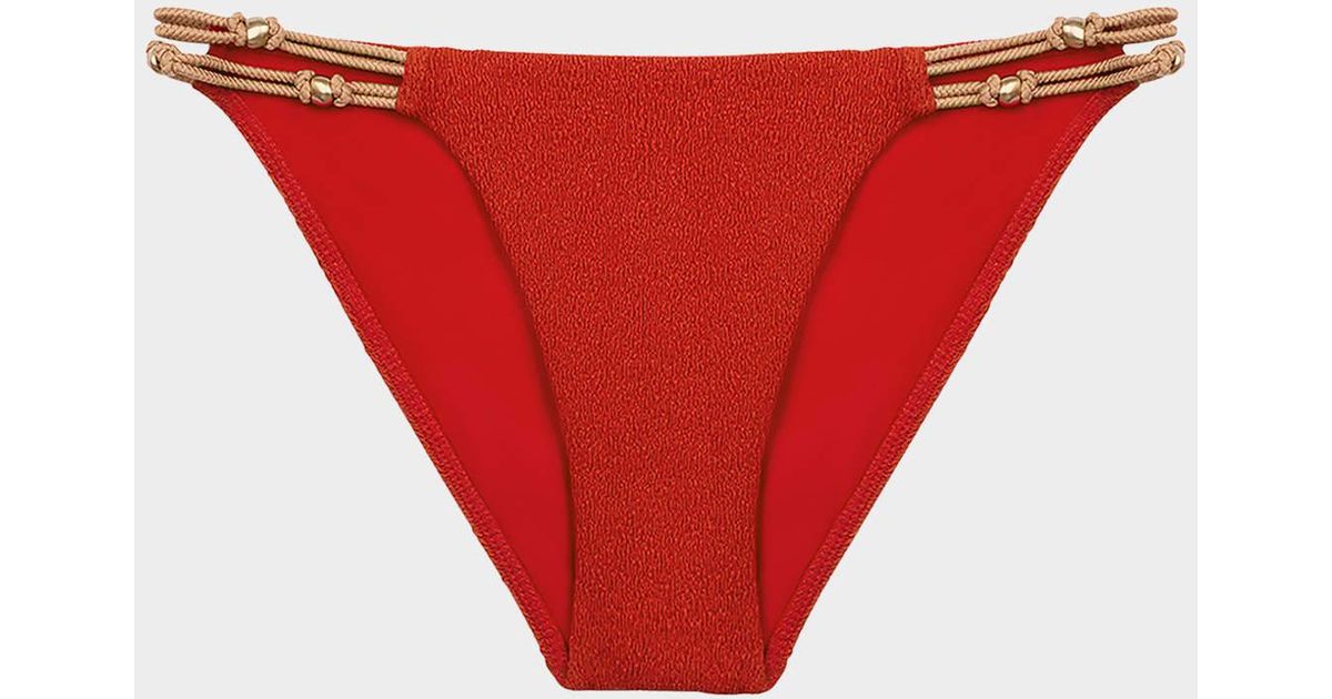 ViX Firenze Paige Full Bikini Bottoms in Red | Lyst