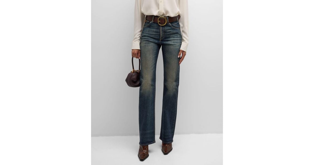 Ralph Lauren Kaida Bootcut-Leg Telluride Denim Jeans in Blue | Lyst