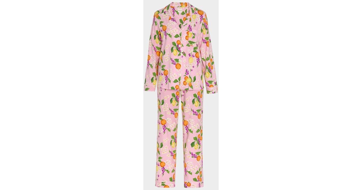 Bedhead Fruit-Print Organic Cotton Jersey Pajama Set in White | Lyst