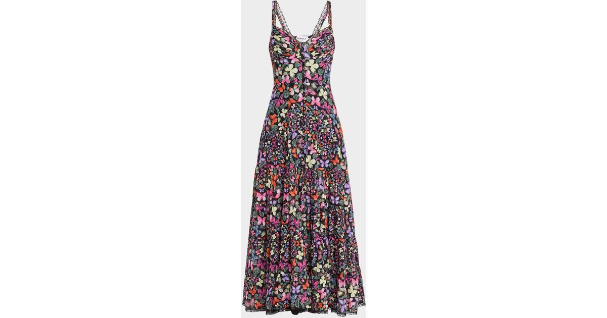 Charo Ruiz Melia Tiered Maxi Dress in Purple | Lyst