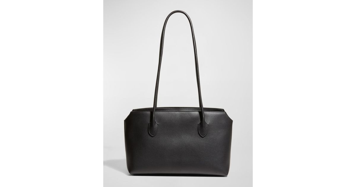 The Row Terrasse Leather Shoulder Bag in Black | Lyst