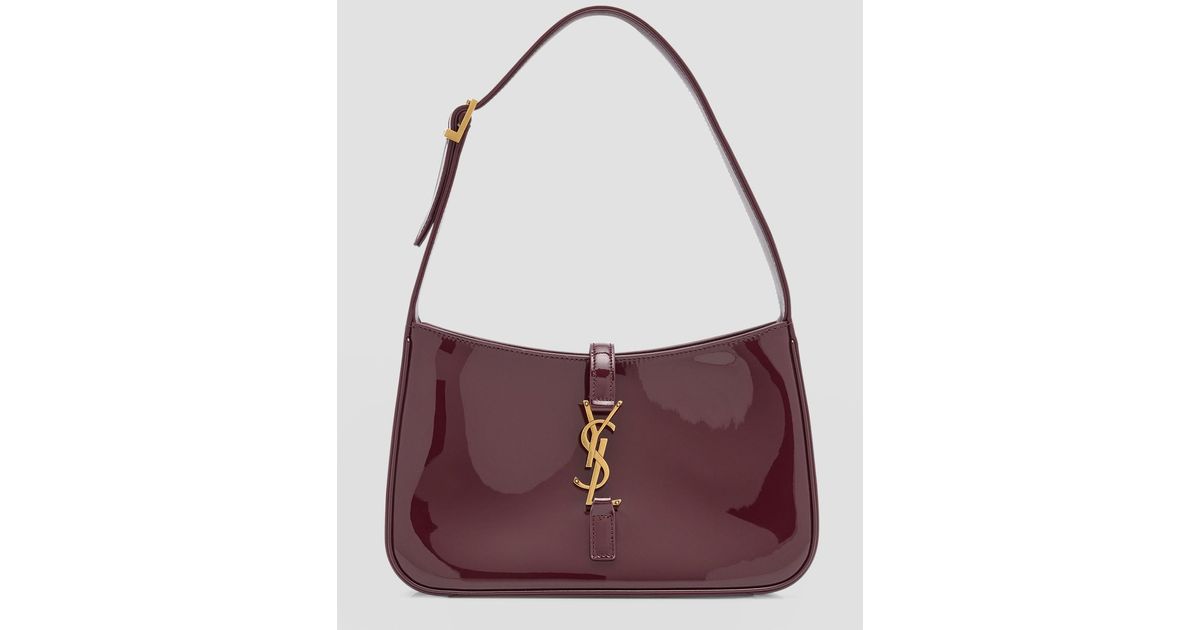 Saint Laurent Le 5 A 7 Ysl Shoulder Bag In Patent Leather in Purple | Lyst
