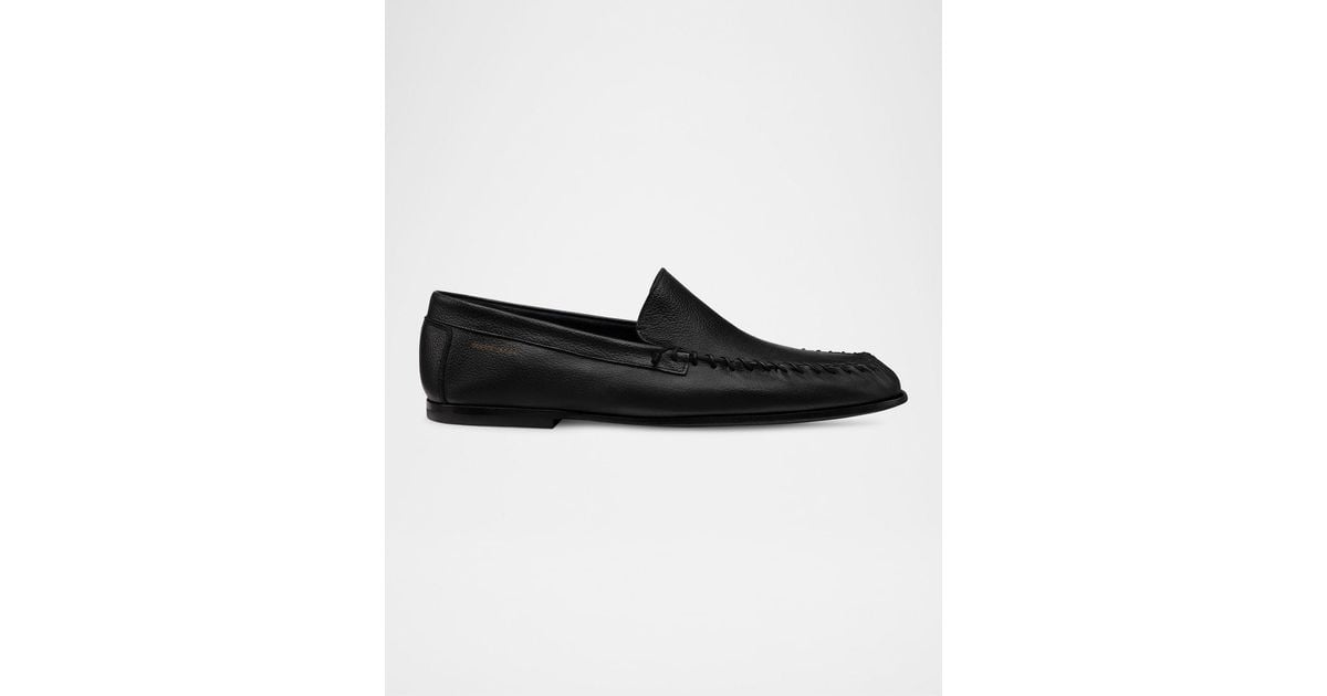 Stuart Weitzman Montauk Venetian Moccasin Loafers in Black for Men | Lyst