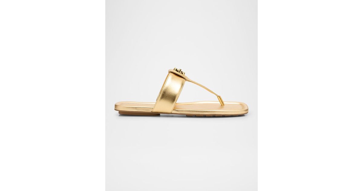 Marc Jacobs The Dual T Metallic Sandals | Lyst