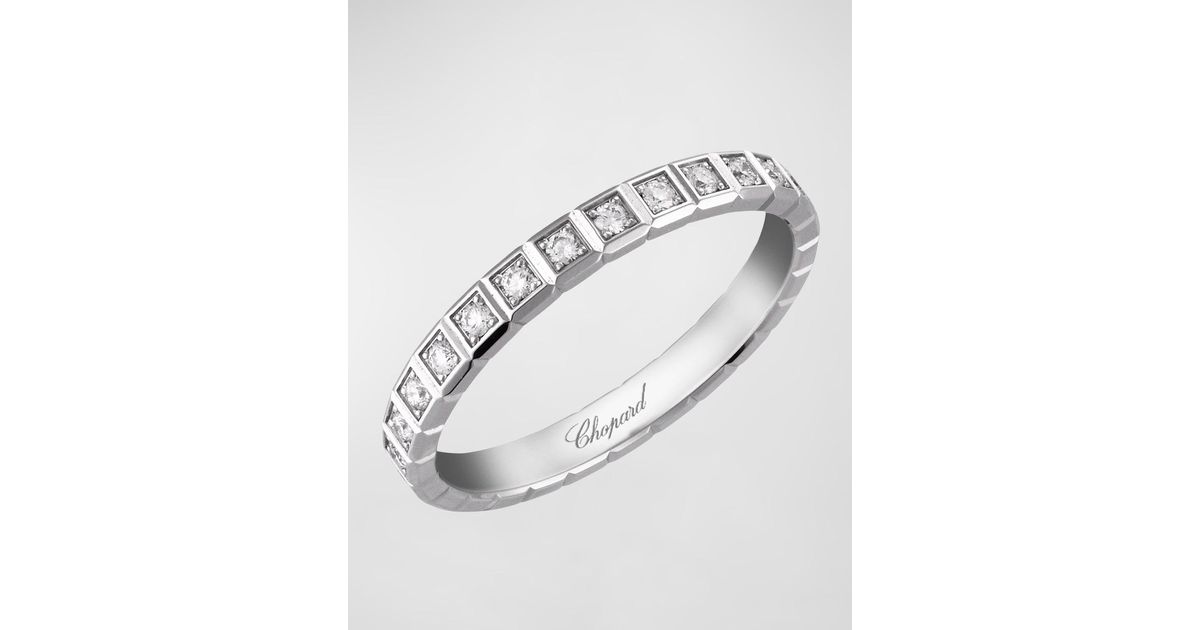 Chopard 18K Ice Cube Band Ring in Metallic | Lyst