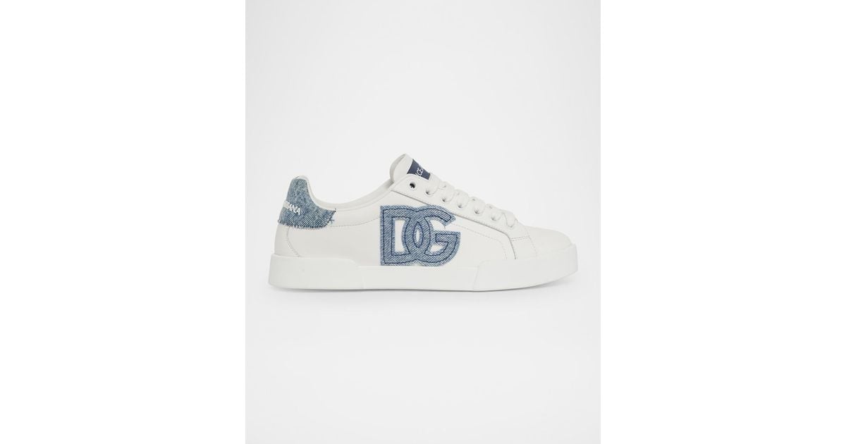 Dolce & Gabbana Dg Bicolor Low-Top Sneakers in Blue | Lyst