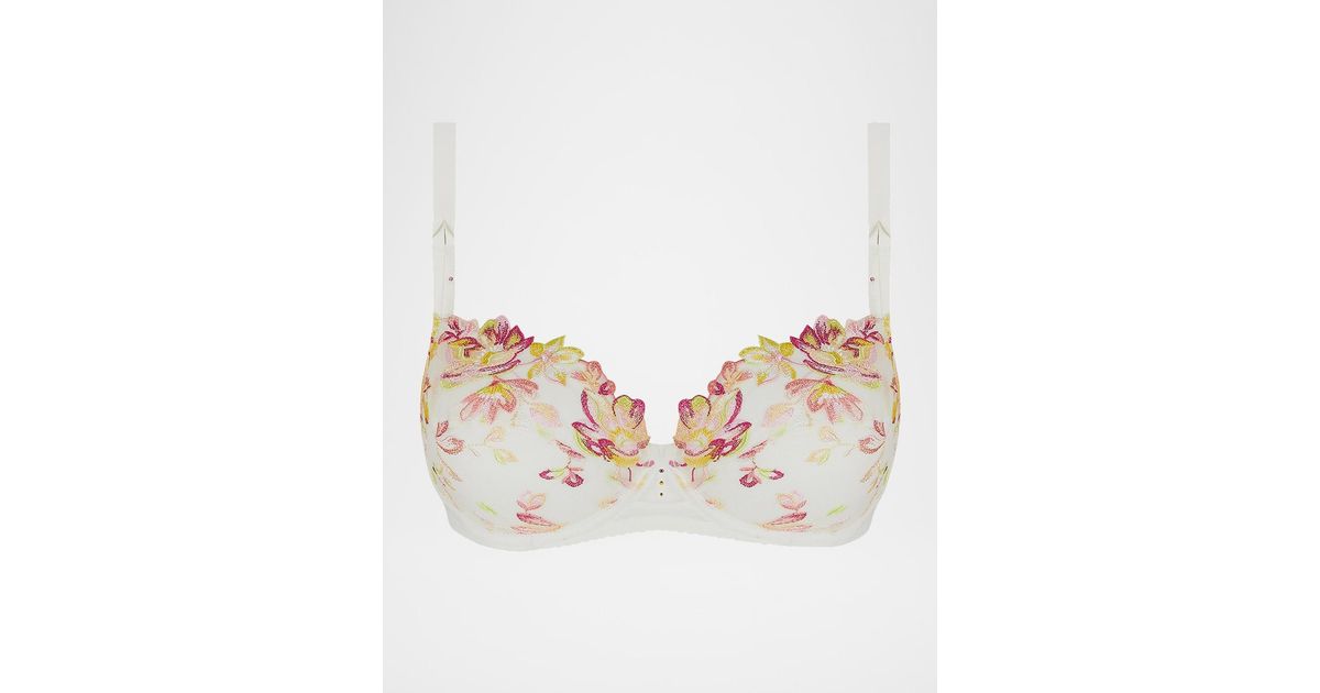 Lise Charmel Folie D & Apos;Ete Floral-Embroidered Tulle Demi Bra in ...